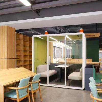China Portable Modular Office Pod with 4000K Natural Light and 4 Person Capacity for Modern Workspaces for sale