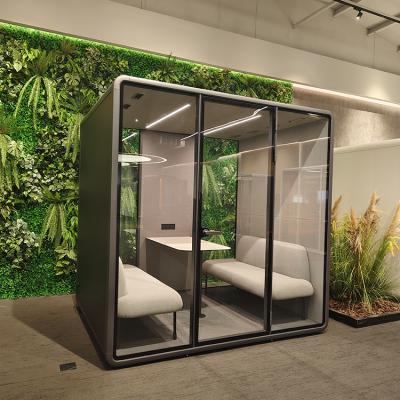 China Portable Modular Office Pod with 4000K Natural Light and 4 Person Capacity for Modern Workspaces for sale