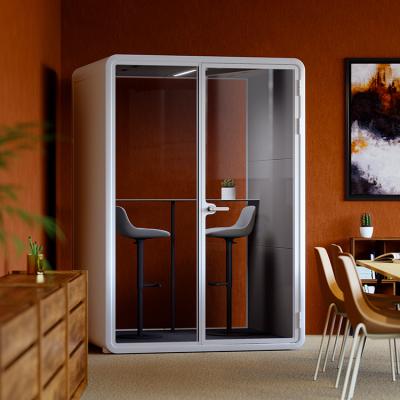 China Medium Size Acoustic Silent Meeting Pod with 12V-USB for Double Private Workspaces for sale