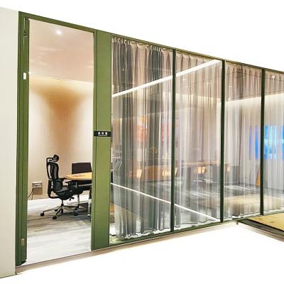 China Fluted Glass Wall Partition Office Decorative Glass Panel for sale