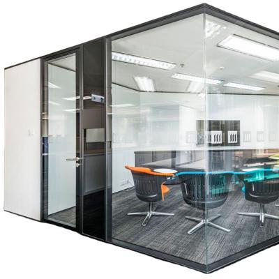 China Office Demountable Modular Partitions System Aluminum Partition Wall Space Design Office Glass Partition Wall for sale