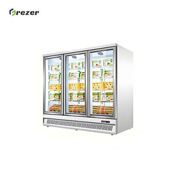 Quality Vertical Supermarket Display Freezer Customized Shop Display Freezer For for sale