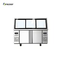 Quality R290 Horizontal Display Freezers Anti Fog Island Display Freezer Energy for sale