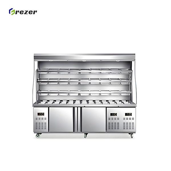 Quality R290 Vegetable Display Freezer Combined Vertical Refrigerator Display Durable for sale