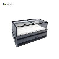 Quality Island Fish Display Freezer Supermarket Glass Door Display Coolers Combined for sale
