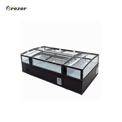 China Combined Fish Display Freezer Auto Defrost Deep Island Freezer Eco Friendly for sale