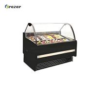 Quality R404 Ice Cream Display Refrigerator Horizontal Small Display Freezer For Ice for sale