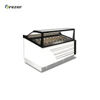 Quality Eco Friendly Ice Cream Display Freezer Easy Cleaning Gelato Dipping Cabinet for sale