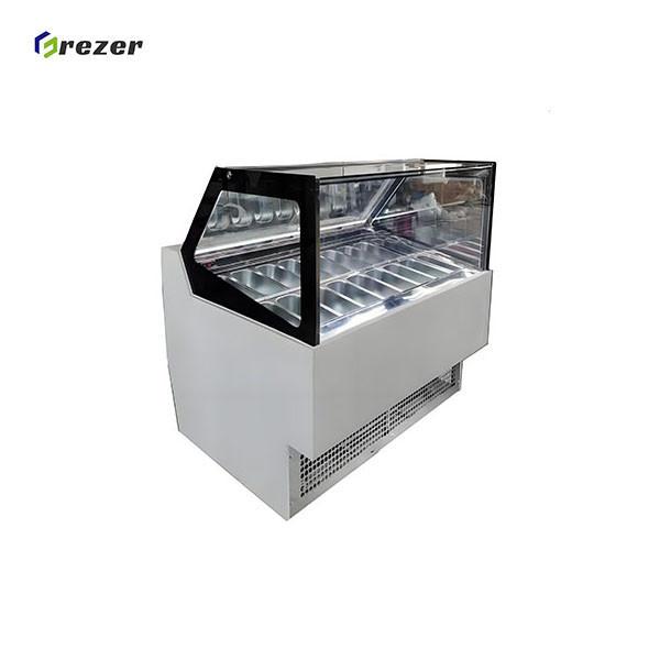Quality 220V Ice Cream Display Cabinets 1000L Commercial Ice Cream Freezers for sale
