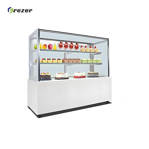 Quality 200L Cake Display Freezer 900MM Dessert Display Cabinets 636W For Supermarket for sale