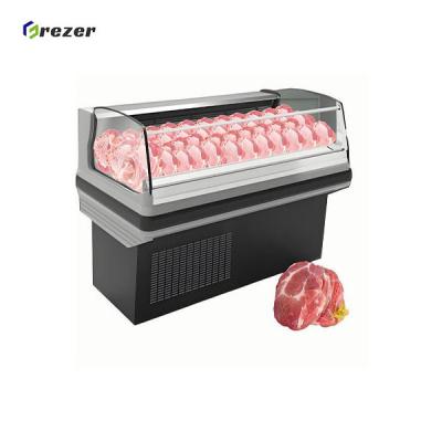 China Customized Meat Display Freezer R290 Supermarket Display Fridges Commercial for sale