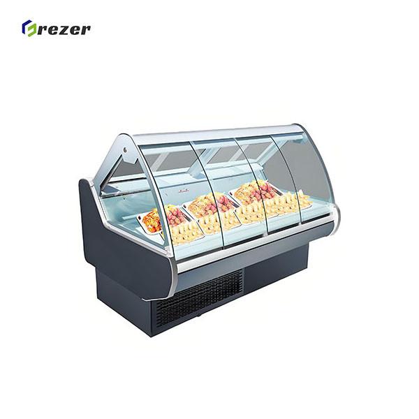 Quality 900W Deli Display Freezer Auto Defrost Commercial Deli Fridge 2M For Sausage for sale