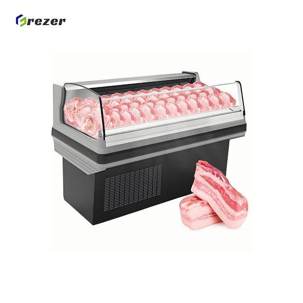 Quality R290 Meat Display Refrigerator Horizontal Meat Shop Chiller Customized for sale