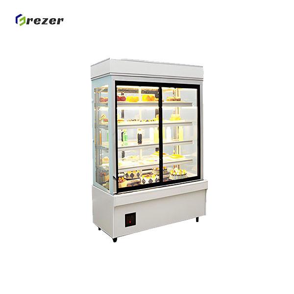 Quality Black Cake Freezer Counter Customized Display Cake Freezer Commercial For for sale