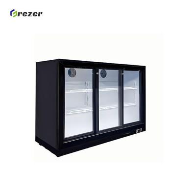 China Hotel Dairy Freezer Small Triple Door Display Fridge Customized For Soy Milk for sale