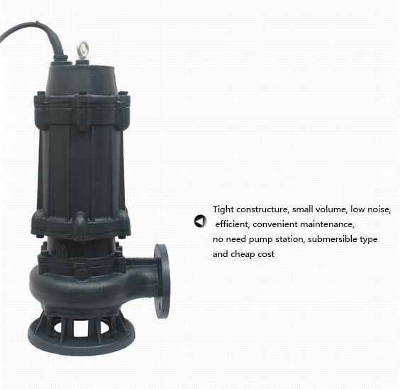 WQ/QW non cloging submersible sewage pump/dirty water pump