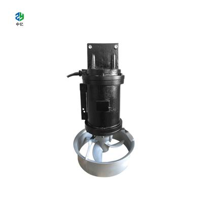 China Electric submersible mixer pump featuring robust cast iron body designed for mixing in wastewater and sludge processing for sale