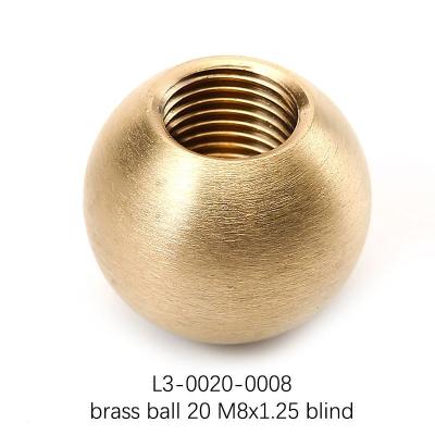 China 20mm Diameter Brass Ball Joint With M8x1.25 Thread Blind Hole for sale