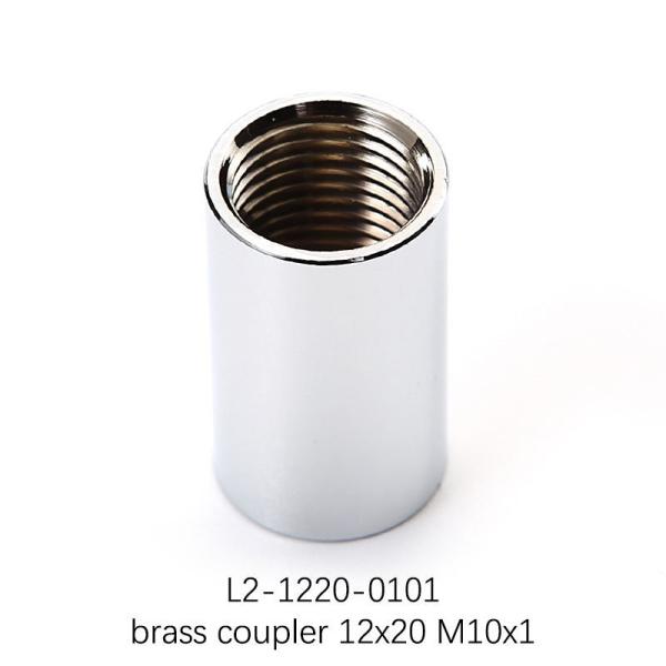 Quality Natural Brass Pipe Coupler 12x20 M10x1 Lighting Fixture Components for sale