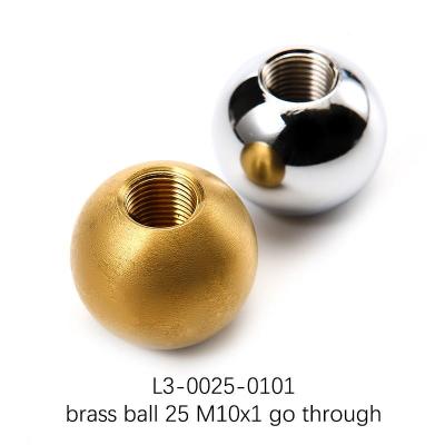 China Go Through Brass Ball Joint 25mm Diameter M10x1 Metric Fine Thread for sale