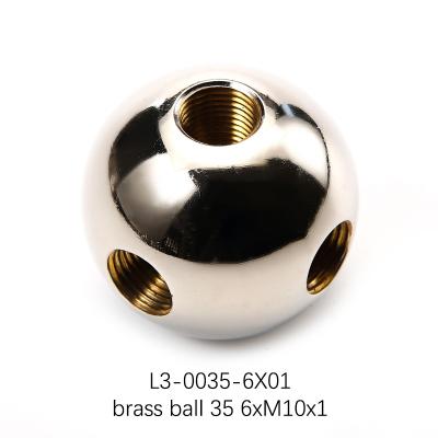 China 35mm Brass Ball M10x1 Threaded Holes For Corrosion Resistant Lighting Fixtures for sale