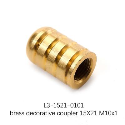 China Decorative Brass Coupler Fittings Polished Lacquered 15x21 M10x1 for sale