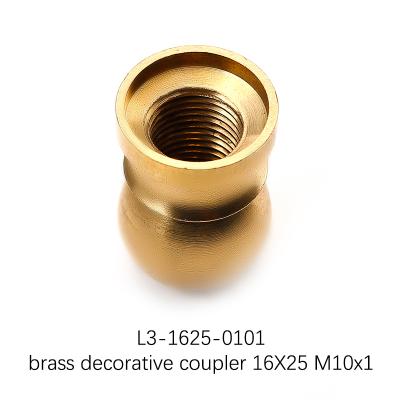 China Precision Brass Coupler 16x25 M10x1 Decorative Electroplated Finish for sale