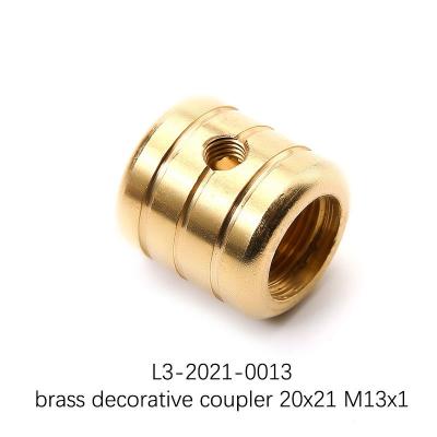 China Decorative Brass Coupler Lead Free 20x21 M13x1 Female Threaded Coupler for sale