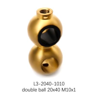 China 20x40 M10x1 Double Ball Joint Connector Polished 360 Degree Adjustable Locking for sale