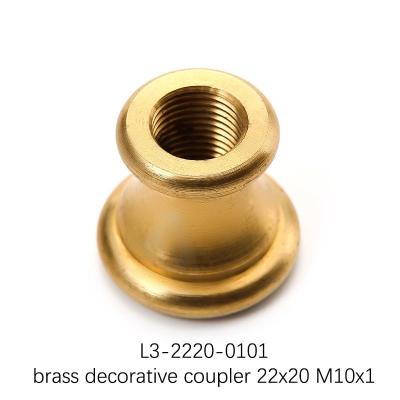 China Decorative Brass Threaded Coupler 22x20mm M10x1 With Aesthetic Appeal for sale
