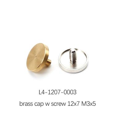 China Corrosion Resistant Brass Cap 12x7mm M3x5 Screw For Lighting Fixtures for sale