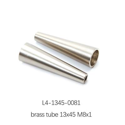 China 13x45mm Brass Light Fixture Parts Connection Brass Tube With M8x1 Internal Thread for sale