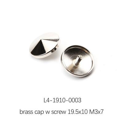China Corrosion Resistant Brass Cap With M3x7 Screw 19.5x10mm Dimensions for sale
