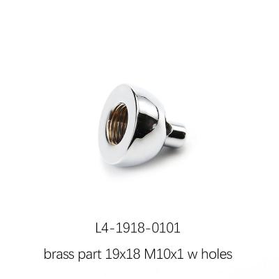 China Precision M10x1 Thread Brass Connector Lamp Arm Accessories With Cross Drilled Locking Holes for sale