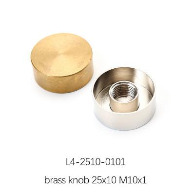 China 25x10 Mm Brass Knob With M10x1 Thread For Corrosion Resistant Lighting Fixture Assembly for sale