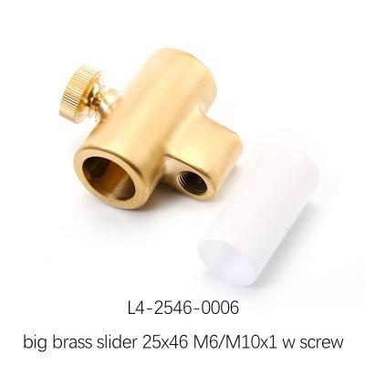 China 25x46mm Brass Slider With M6 / M10x1 Thread And Securing Screw for sale