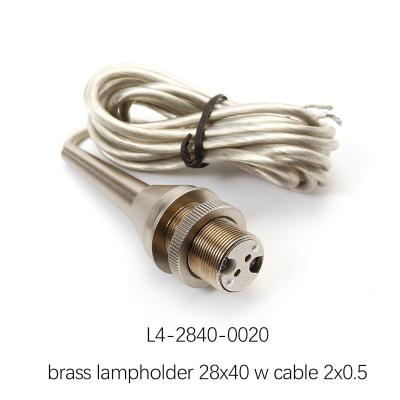 China Brass Lampholder 28x40mm with 2x0.5mm² Cable - Corrosion Resistant E27 Lighting Fixture Connector for sale