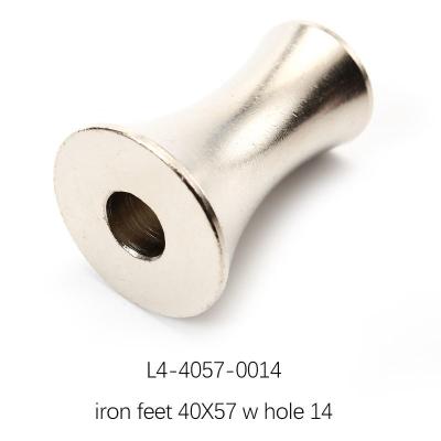 China 40x57mm Iron Foot Mounting Base with 14mm Center Hole and Corrosion Resistant Finish for Lighting Fixtures for sale