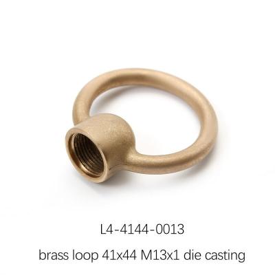 China Precision Die Cast Brass Loop 41x44mm with M13x1 Thread for Corrosion Resistant Lighting Connectors for sale