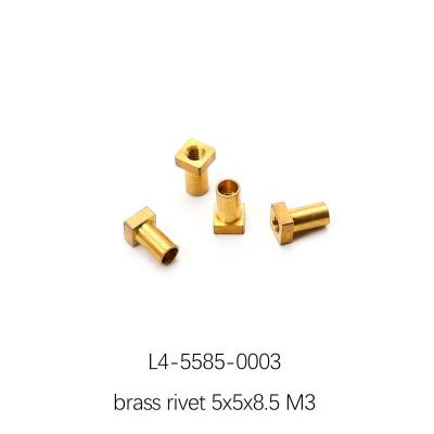 China Corrosion Resistant Lighting Fixtures Brass Rivet 5x5x8.5 M3 With High Electrical Conductivity for sale