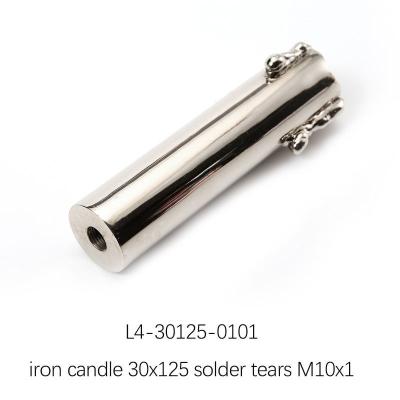 China Lighting Fixtures Iron Candle Connector 30x125 M10x1 Thread Solder Tears Design for sale