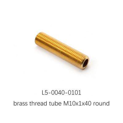 China Round Brass Thread Nipple Tube M10x1 40mm For Lighting Connection for sale