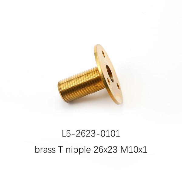 Quality 3 Way Connection Brass Threaded Nipple T Shaped 26x23 M10x1 for sale