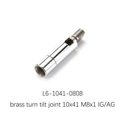China Brass Turn Tilt Joint 10x41 M8x1 IG/AG With 360° Rotation & Tilt Lock for sale