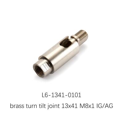 China 13x41 M8x1 IG/AG Brass Turn Tilt Joint For Corrosion Resistant Lighting Fixtures for sale