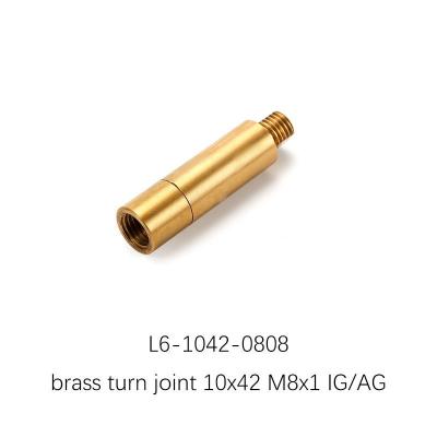 China 10x42 M8x1 Internal Thread Brass Swivel Joint For Adjustable Lighting Fixtures for sale