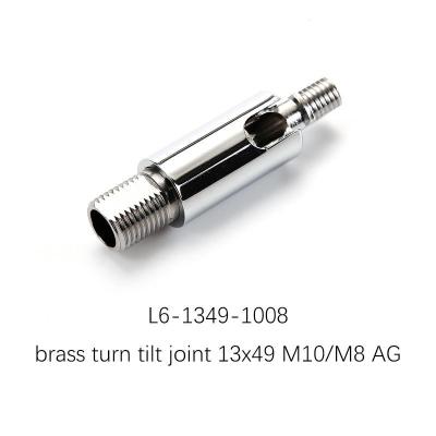 China Brass Turn Tilt Joint 13x49 M10/M8 with Corrosion Resistant Brass and Anti-Tarnish AG Plating for Adjustable Lighting for sale