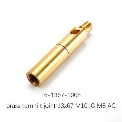 China Brass Turn Tilt Joint 13x67 M10 IG M8 AG Precision Adjustability For Lighting Fixtures for sale