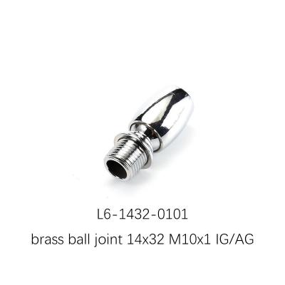 China Precision 14x32 M10x1 Brass Ball Joint Leak Proof For Lighting Fixtures for sale