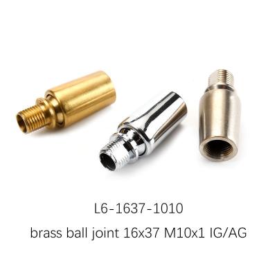 China Precision Engineered Brass Ball Joint 16x37 M10x1 Corrosion Resistant Swivel Connector for sale